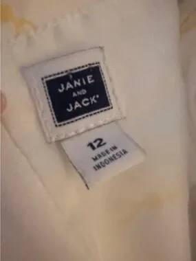 Janie and Jack | Dresses | Janie And Jack White Dress With Gold And Tan ...